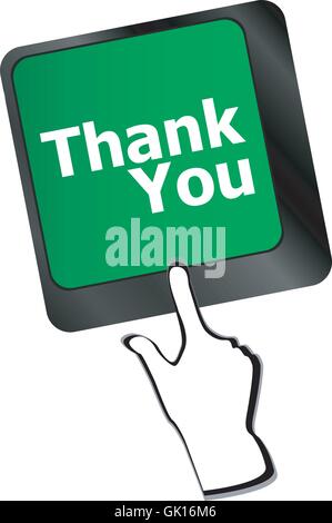 Computer keyboard with Thank You key, business concept vector Stock Vector Image & Art - Alamy