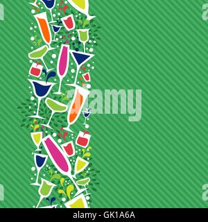 Cocktail seamless pattern cover. Cocktail icon creative design ...