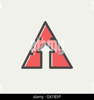 Green triangle arrow up business element icon logo Stock Vector Image & Art - Alamy