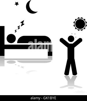Stick man sleep Stock Vector Image & Art - Alamy