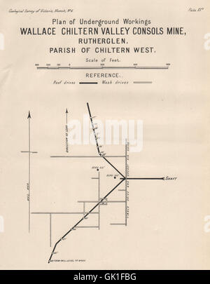Chiltern Valley Consols Mine, Rutherglen. Victoria, Australia, 1909 old ...