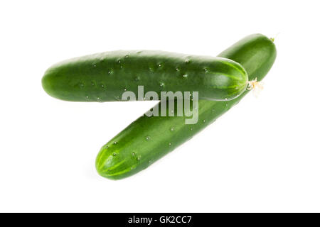 two cucumbers isolated on a white Stock Photo - Alamy