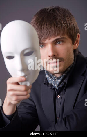 sad depression mask emotion disguise photo model model man hand fashion ...