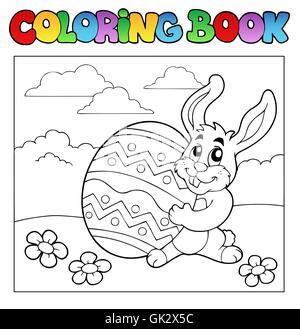 An image of happy easter jumping rabbit in pink Stock Photo - Alamy