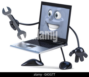 tower office laptop notebook computers computer desk object isolated ...