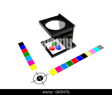graphic magnifier print Stock Photo - Alamy