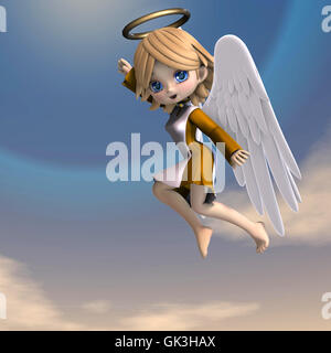Cute Angel Cartoon Render Stock Photo: 66921301 - Alamy