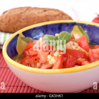 tomatoes tomatos starter Stock Photo - Alamy