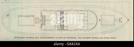 The Superior, the largest motor tug ever built, is seen here in an ...