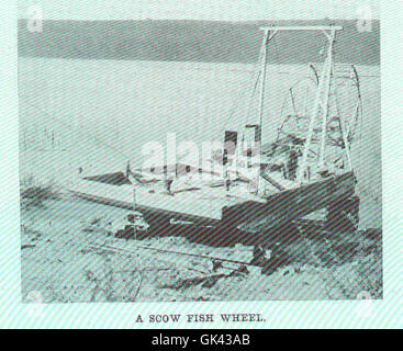 The scow fish wheel, used in Alaska, is a traditional fishing device ...