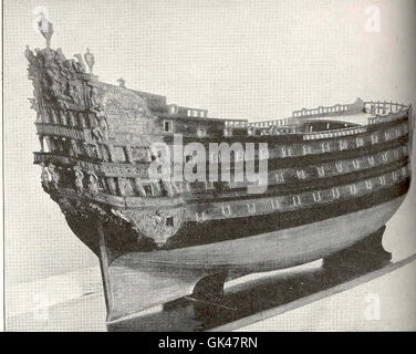 The *Soleil-Royal*, a first-rate ship of the line built in 1690, was ...