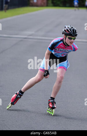 Man Rollerblading for exercise Stock Photo: 9037563 - Alamy