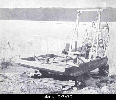 The scow fish wheel, used in Alaska, is a traditional fishing device ...