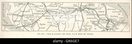 Kiel Canal Map Stock Photo - Alamy