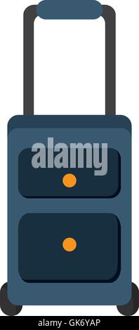 Suitcase on wheels icon digital blue Stock Vector Image & Art - Alamy