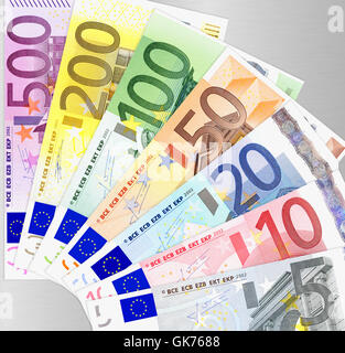 Inflation. Real Cash (50 EURO) European money with a 3% Inflation ...