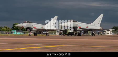 The RAF Eurofighter Typhoon, a multi-role jet fighter, was on display ...