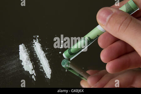 detail snow coke cocaine material drug anaesthetic addictive drug andes ...