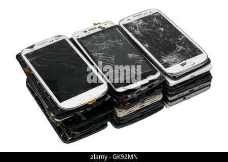 block from the broken mobile phones Stock Photo - Alamy