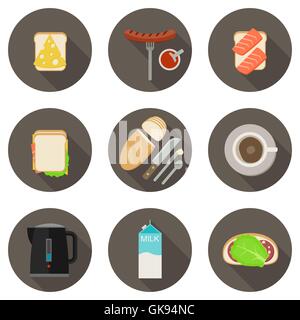 Cereal breakfast icon flat vector. Food meal. Healthy lunch isolated Stock Vector Image & Art ...