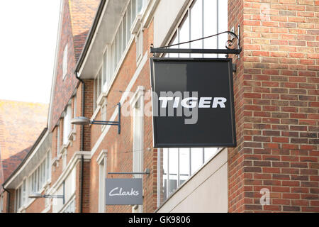 tiger retail shop in whitefriars square city of canterbury east kent uk ...