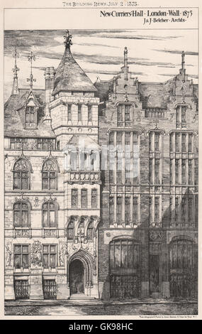 The Curriers' Hall, London 1875 Stock Photo - Alamy
