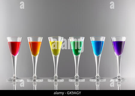 colourful Long drinks Stock Photo - Alamy