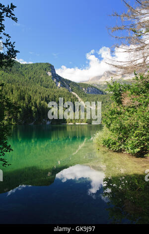 alps summer summerly sunshine fresh water lake inland water water ...