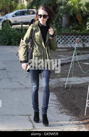 Lily Collins arrives at a friends house in Beverly Hills Featuring ...
