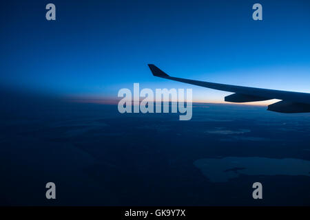 Ground scenery viewed from below the wing Stock Photo - Alamy