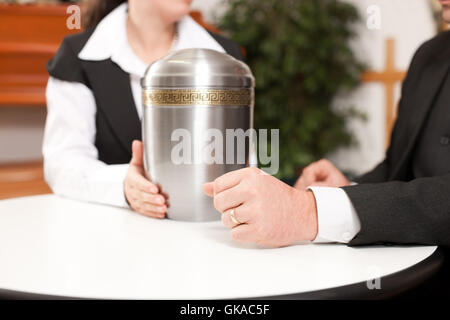 funeral with a customer Stock Photo - Alamy