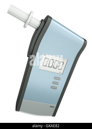 Police, alcohol testing device, breath analyzer. Traffic control Stock ...