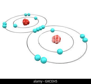 Atomic structure of oxygen Stock Photo: 59928520 - Alamy