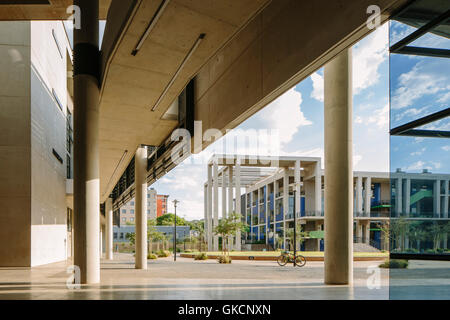 Under the interconnecting bridge between the two blocks. Wits ...