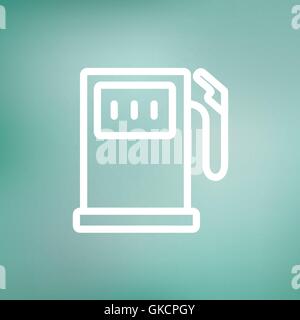 Gas station thin line icon concept. Gas station linear vector sign ...