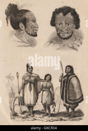 MONGOLOID RACE: Mongolique. Skulls faces, antique print 1833 Stock ...