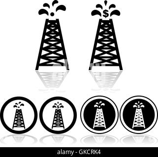 Extract oil tower icon. Cartoon of extract oil tower vector icon for ...