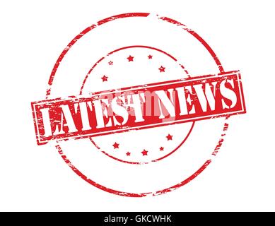 latest news stamp. latest news round sign. label on transparent ...