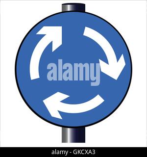 Blue Roundabout Sign Stock Vector Image & Art - Alamy