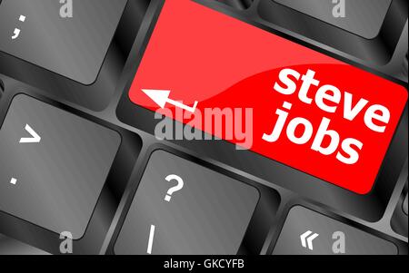 Steve Jobs button on keyboard - life concept. Keyboard keys icon button ...