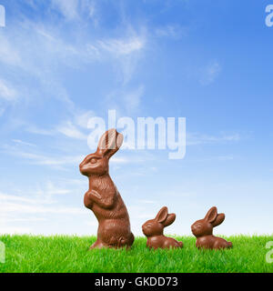 An image of happy easter jumping rabbit in pink Stock Photo - Alamy