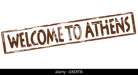 welcome to Athens stamp Stock Vector Image & Art - Alamy