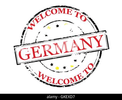 welcome to Germany stamp Stock Vector Image & Art - Alamy