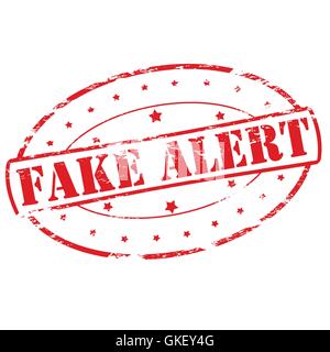 Fake alert grunge rubber stamp on white background, vector illustration ...