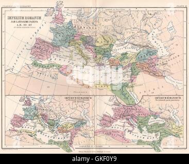 Map of the greatest extent of the Roman Empire, 117 AD. Color ...