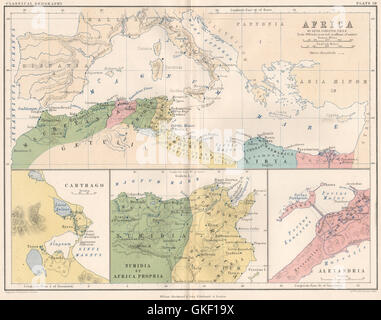 A 19th century Map of Africa, Propria and Numidia Stock Photo - Alamy