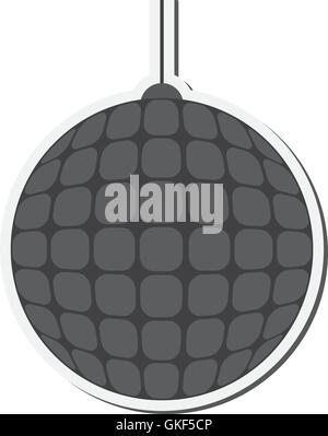 Mirror discoball icon. Shining night club sphere. Dance music party ...