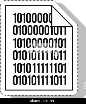 documents with binary code isolated icon design Stock Vector Image & Art - Alamy
