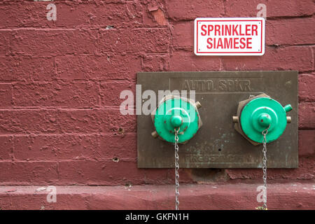Sprinkler Siamese Connection for New York City Fire Department Stock ...