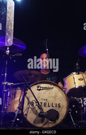 Rochdale, UK. 20th August, 2016. Jon Fratelli, singer with Scottish ...